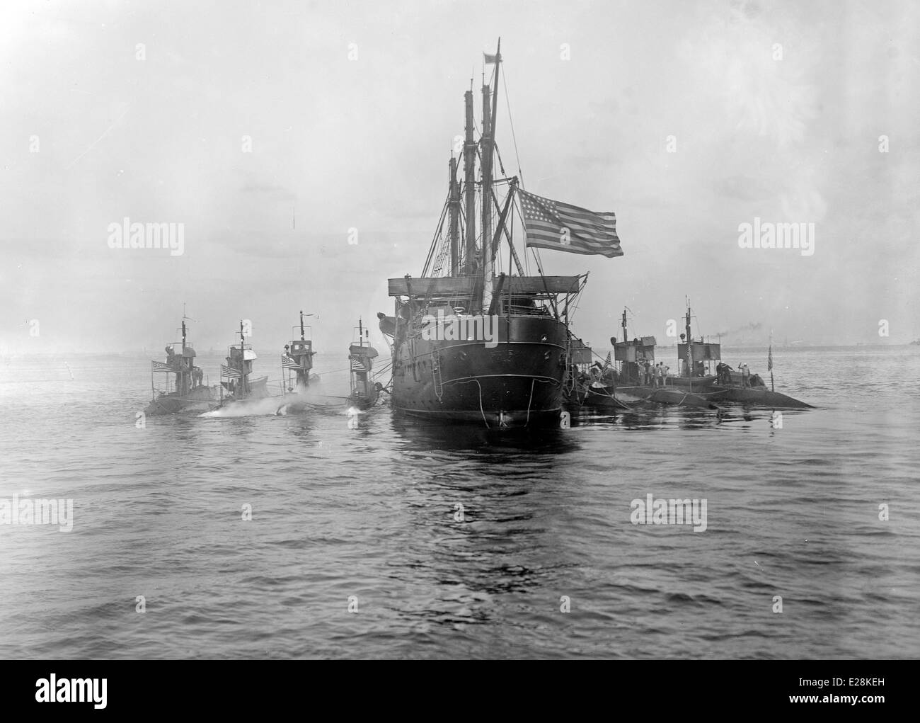 Submarine escape training Black and White Stock Photos & Images - Alamy