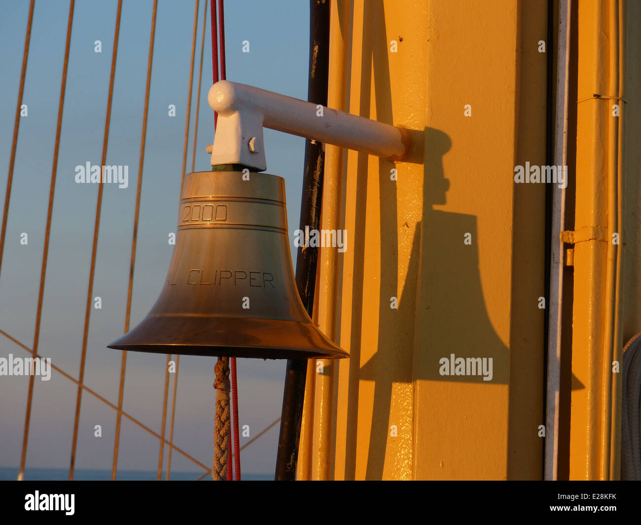 Detail image from Royal Clipper showing ship's bell Stock Photo - Alamy