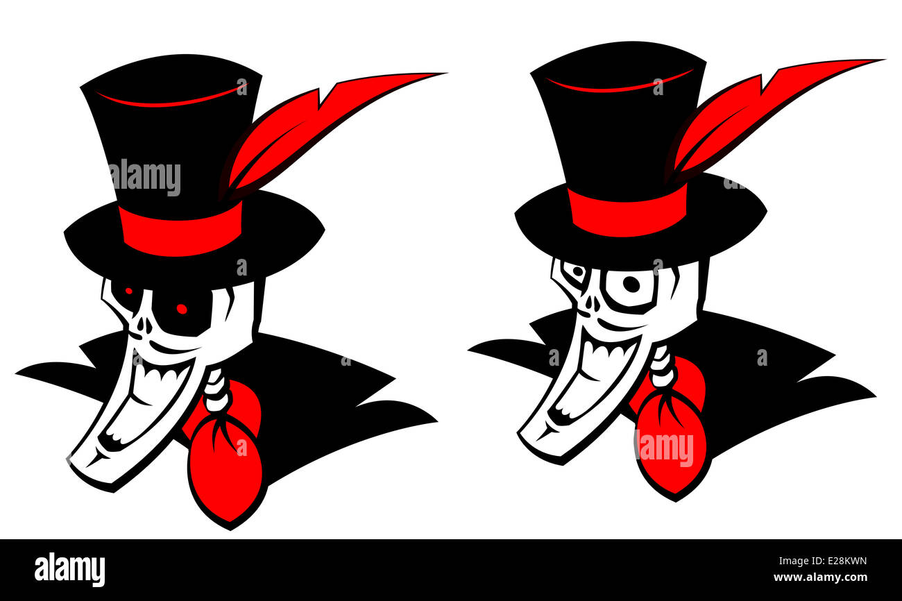 Skull with bowler hat hi-res stock photography and images - Alamy