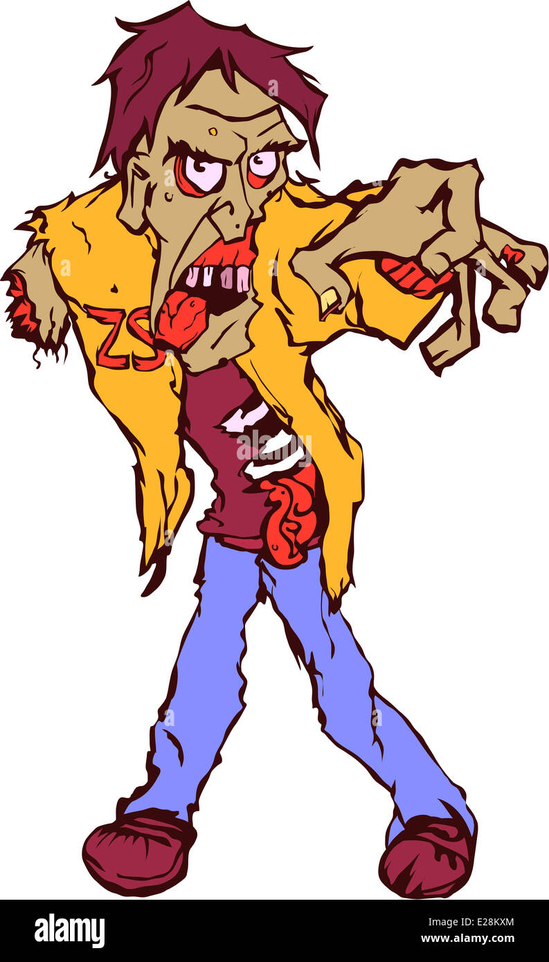 Figure walking dead on a white background. Isolated zombies coming at ...