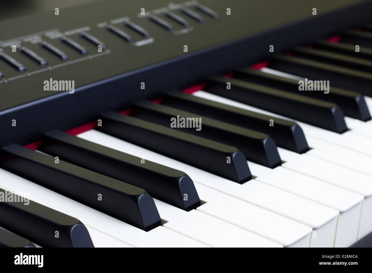 Side view of piano keys Stock Photo - Alamy