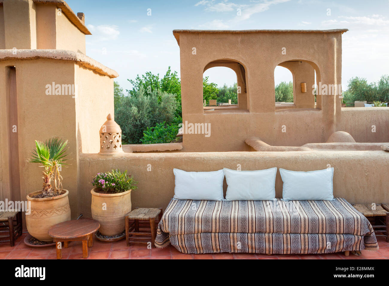 Typical Moroccan Roof Terrace In High Resolution Stock Photography and ...