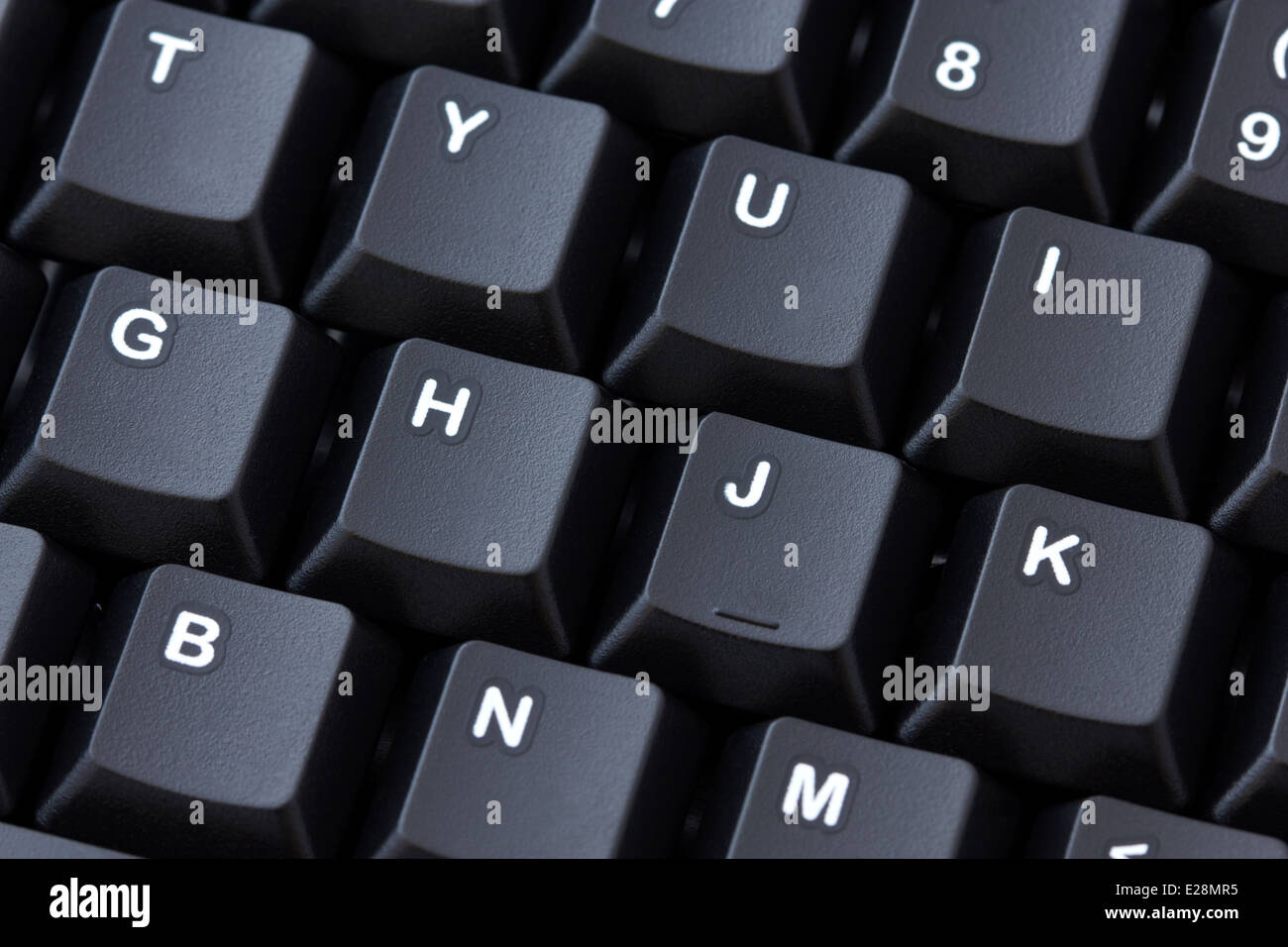Detail of black computer keyboard Stock Photo - Alamy