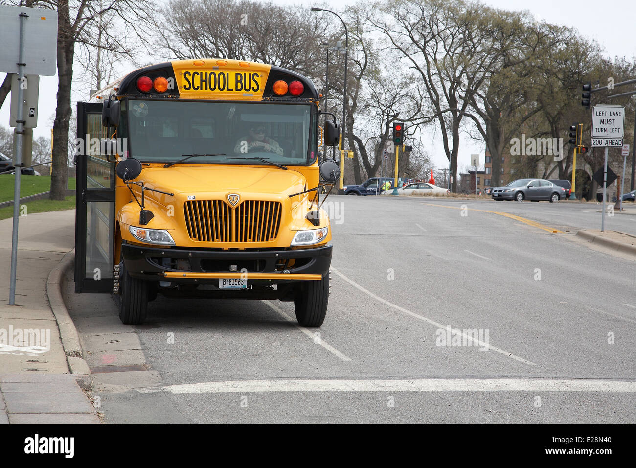 American yellow school bus in hi-res stock photography and images - Alamy
