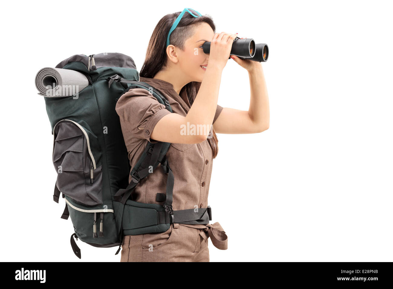 Woman hiker profile hi-res stock photography and images - Alamy