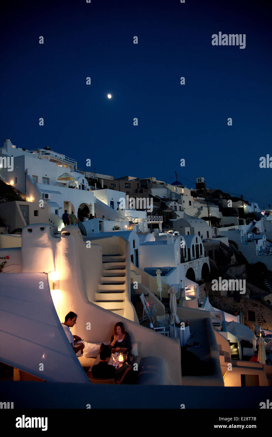 Santorini Greece At Night