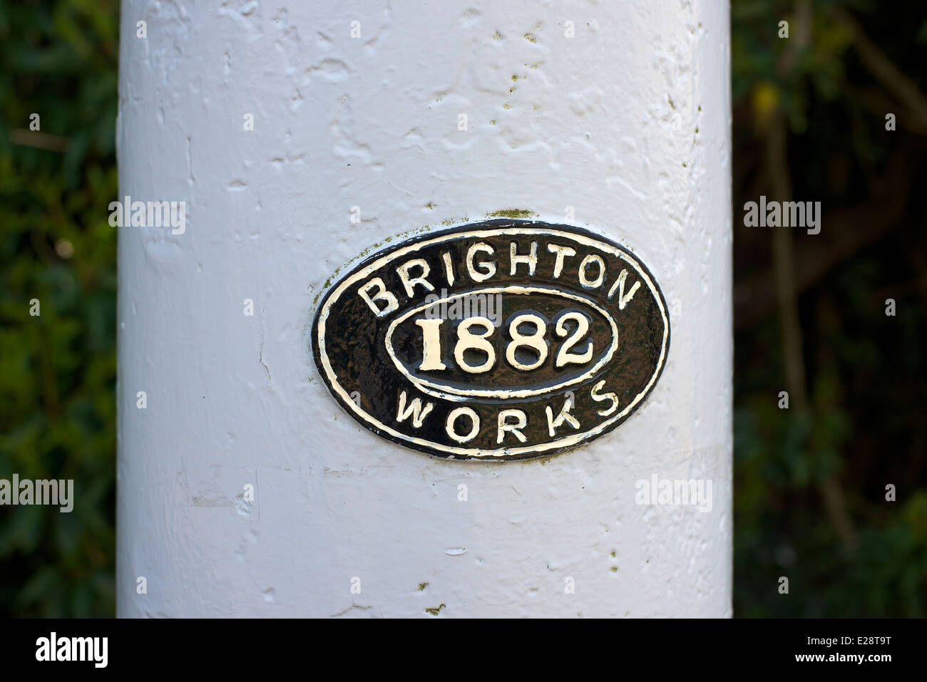 1882 plaque railway sign hi-res stock photography and images - Alamy