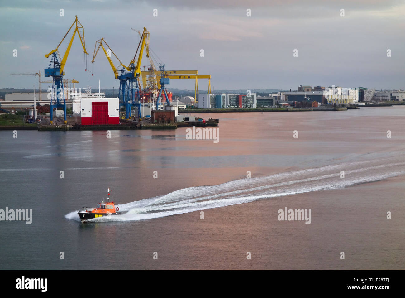 Port of Belfast docks shipyards Stock Photo - Alamy