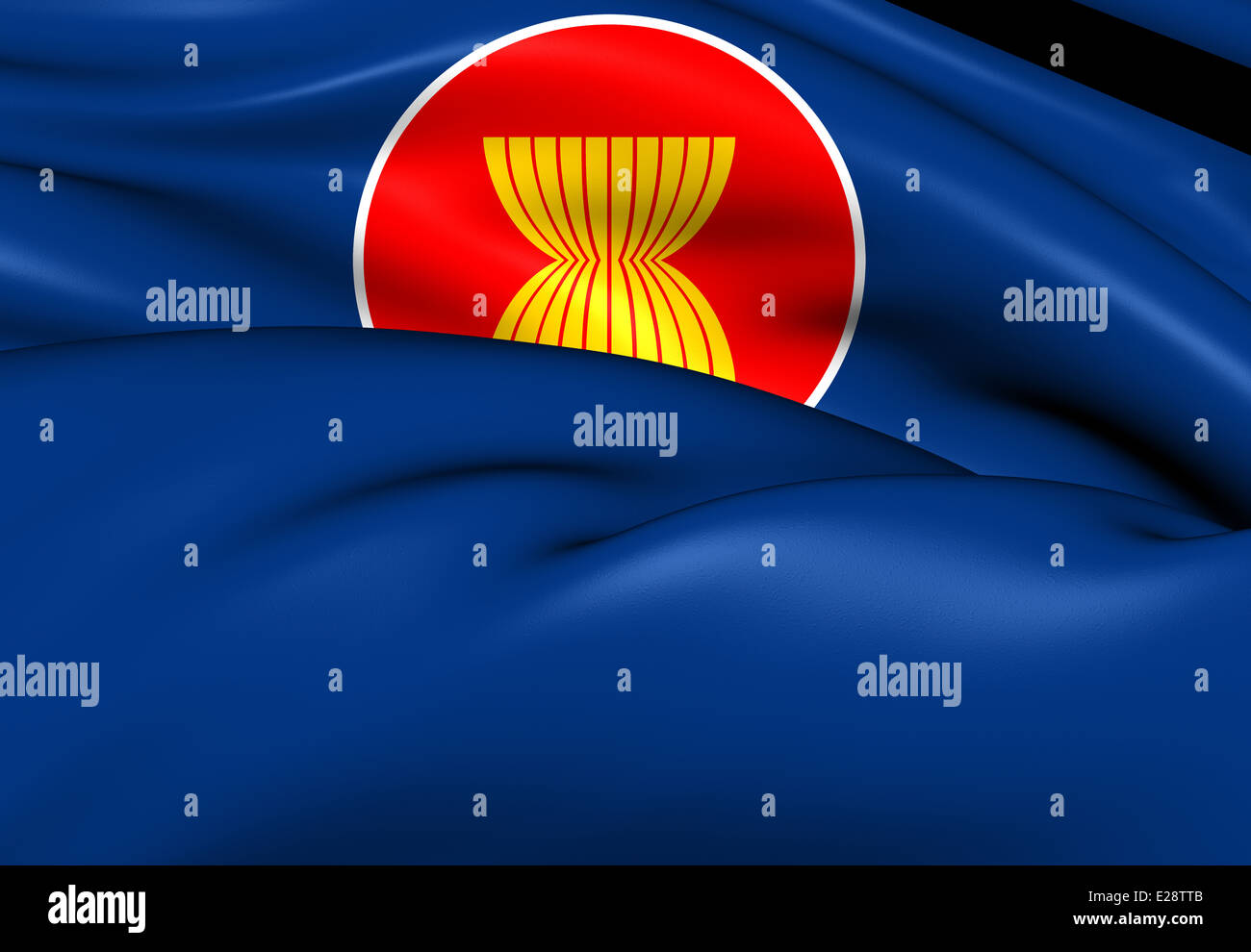 Flag of ASEAN. Close Up. 3D Stock Photo - Alamy