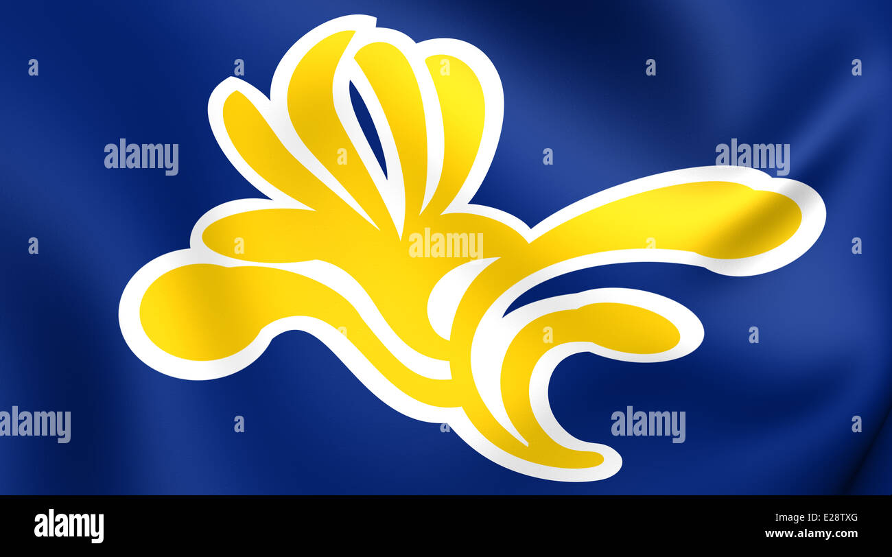 Flag of Brussels. Close Up Stock Photo - Alamy