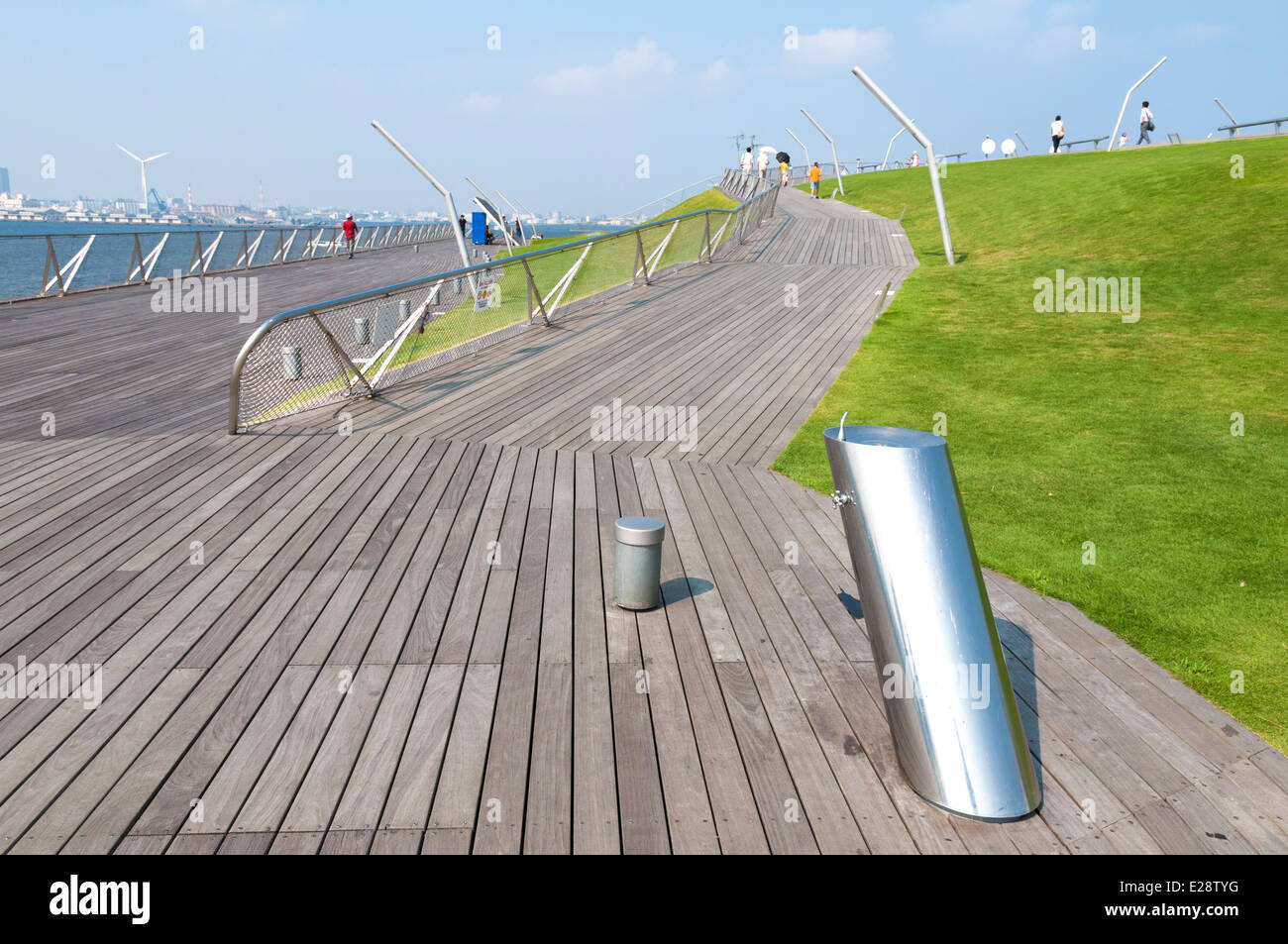 famous Osanbashi pier in Yokohama by bright summer day Stock Photo - Alamy