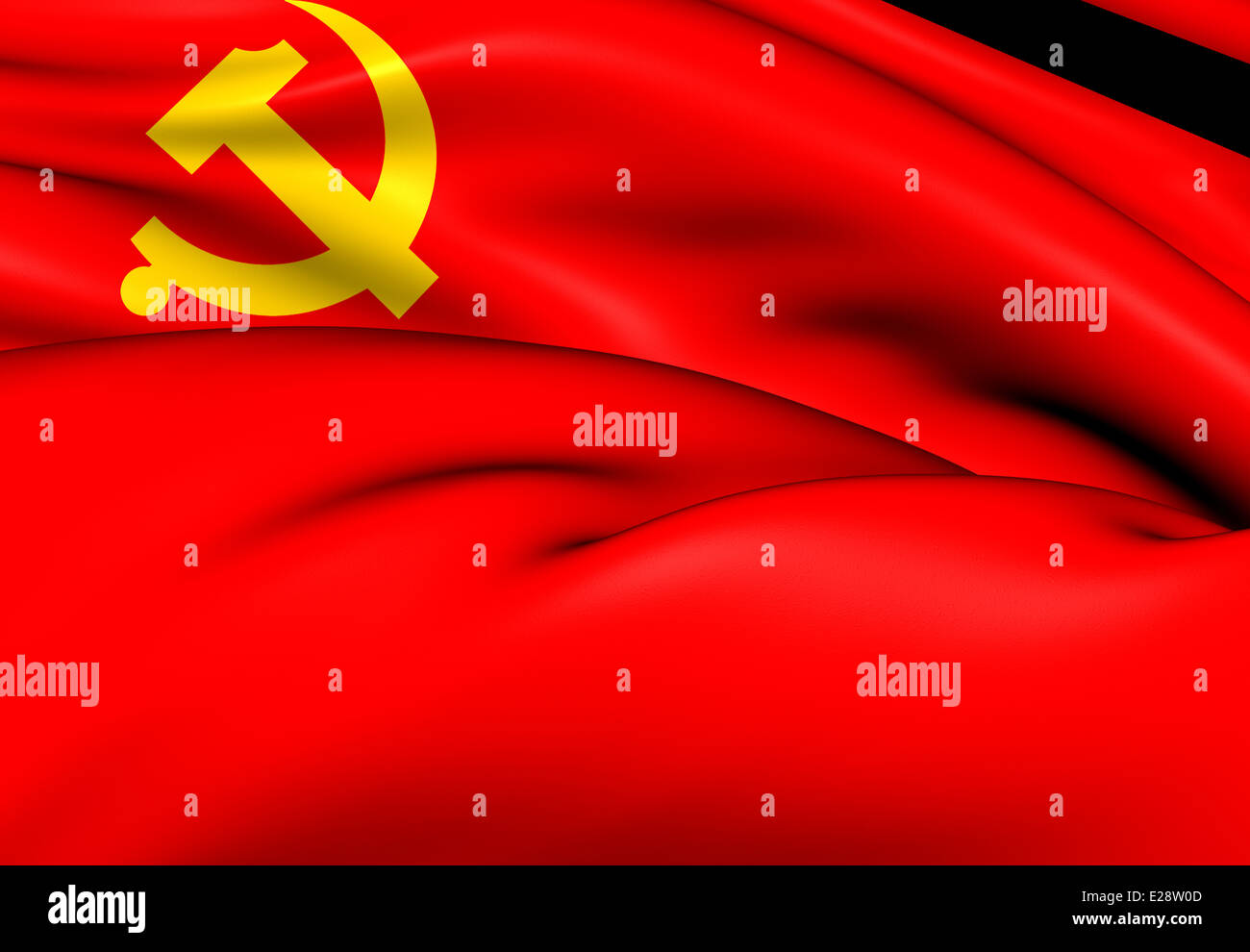 Flag of the Chinese Communist Party. Close Up Stock Photo - Alamy