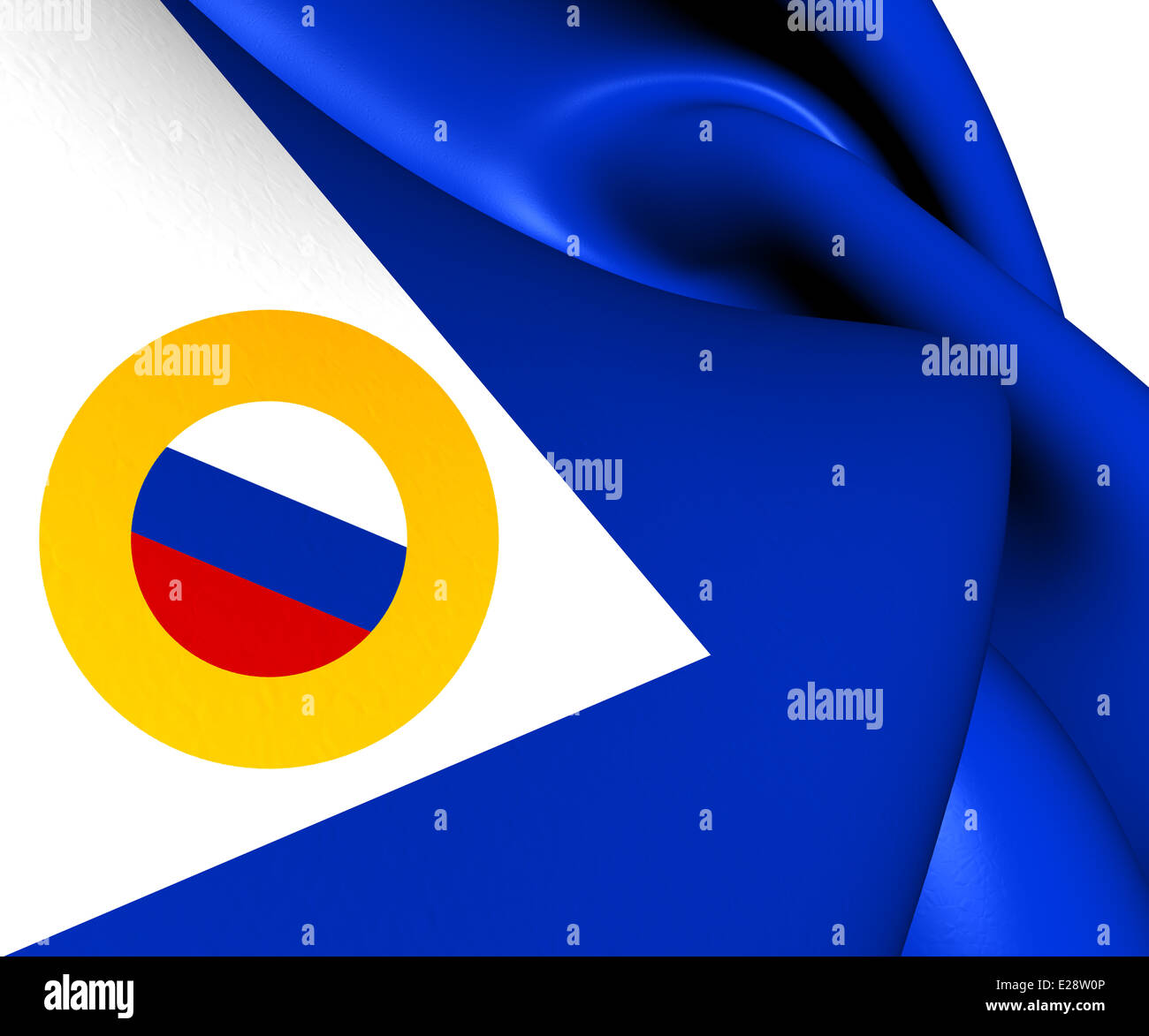 Flag of Chukotka Autonomous Okrug, Russia. Close Up Stock Photo - Alamy