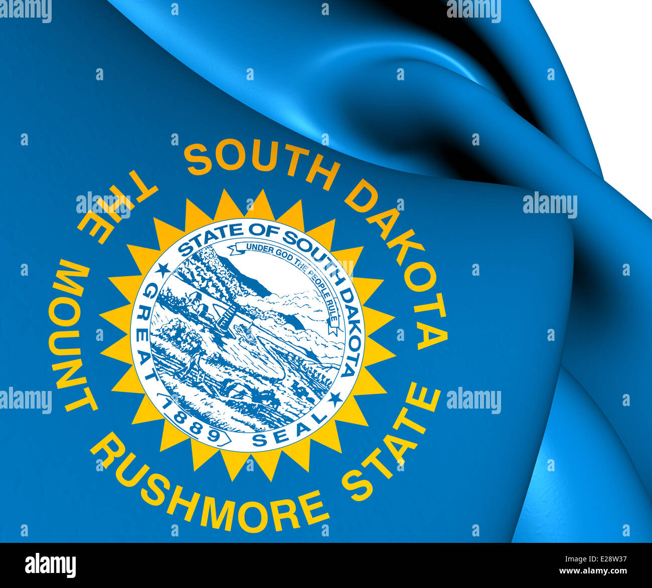 Flag of South Dakota, USA. Close Up Stock Photo - Alamy