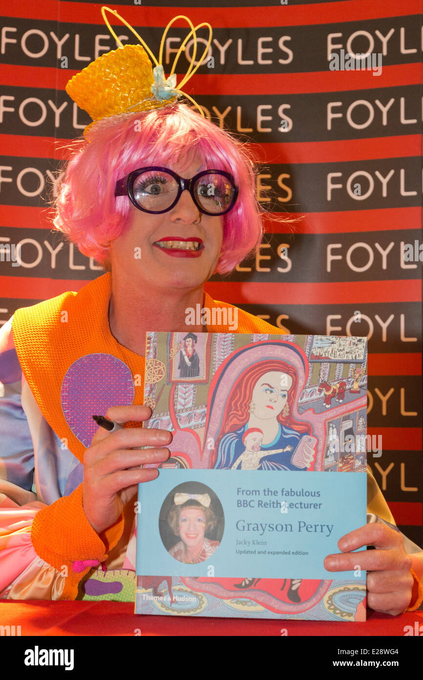 English artist Grayson Perry opens the Art Department of the new Foyles ...