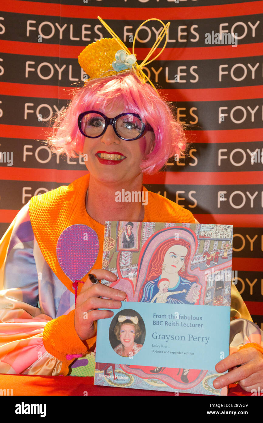 English artist Grayson Perry opens the Art Department of the new Foyles ...