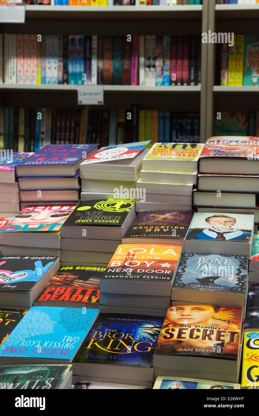 Books on a table in the new Foyles flagship bookshop in Charing Cross ...