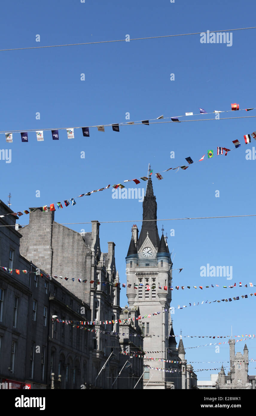 Town House clock tower Aberdeen Scotland June 2014 Stock Photo - Alamy