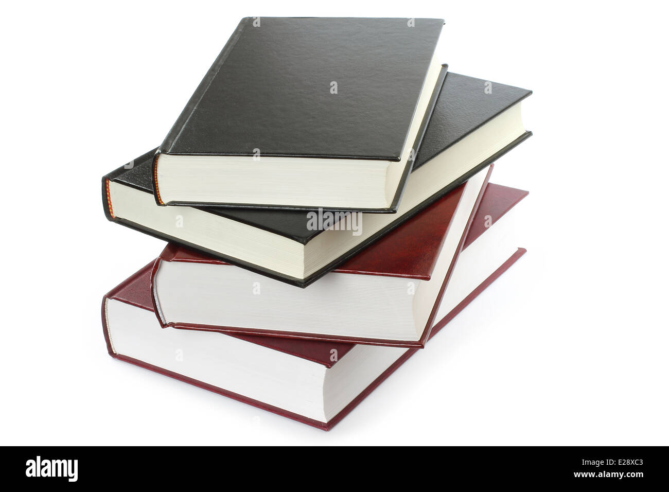Stack of books on white background Stock Photo - Alamy
