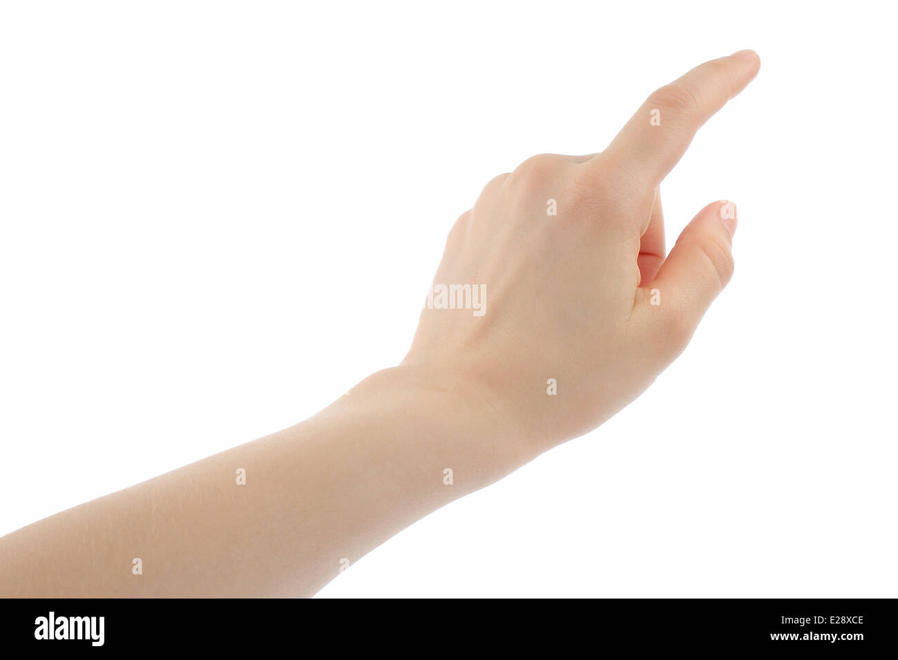 Woman hand on white background Stock Photo - Alamy