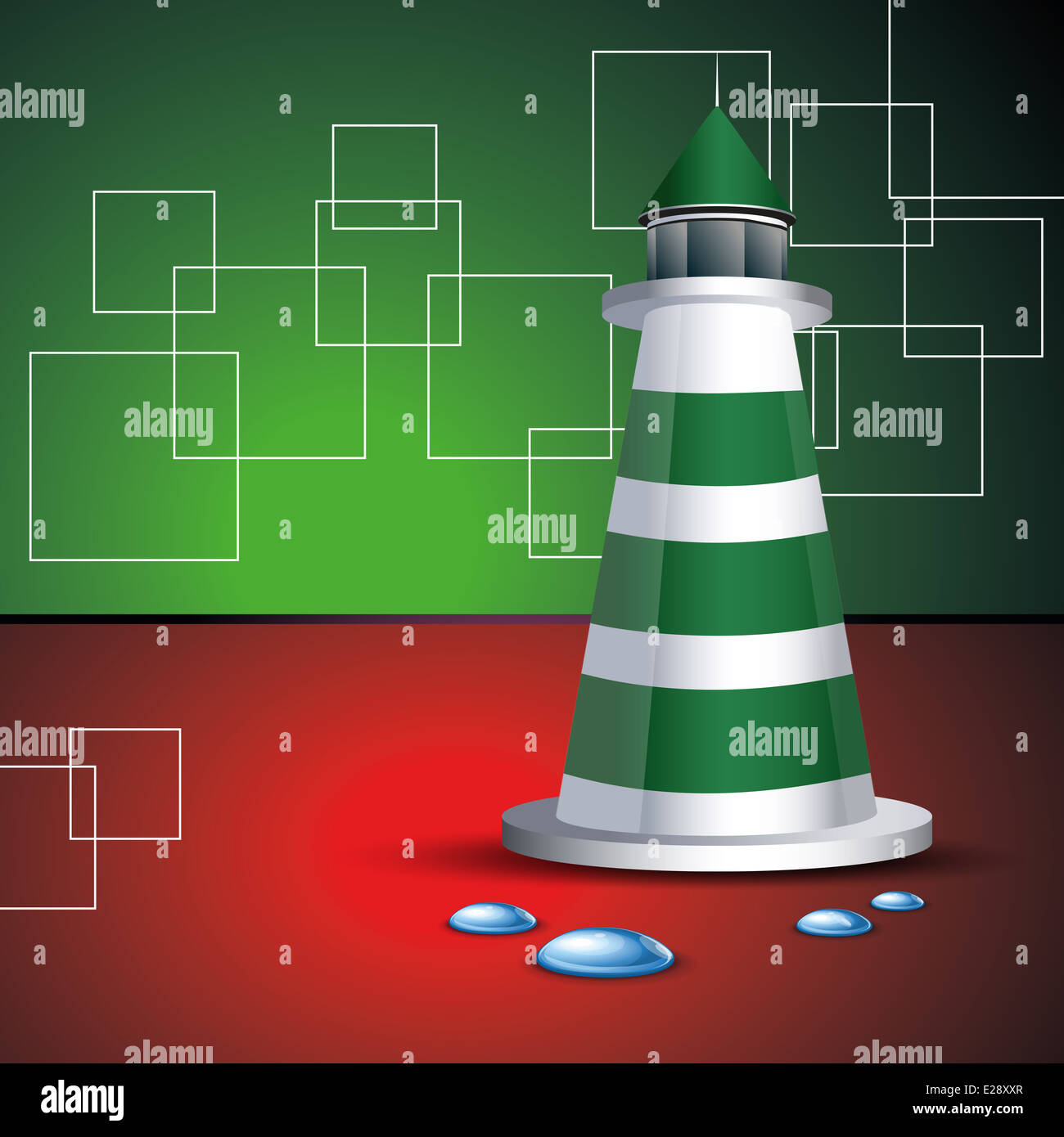 Lighthouse Illustration Concept Stock Photo - Alamy