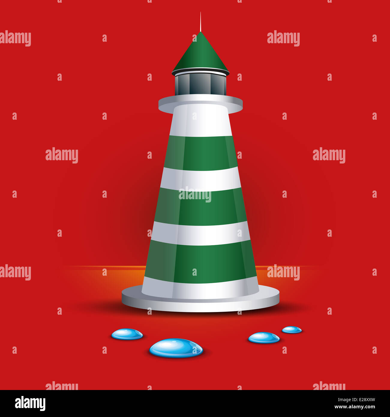 Lighthouse Illustration Concept Stock Photo - Alamy