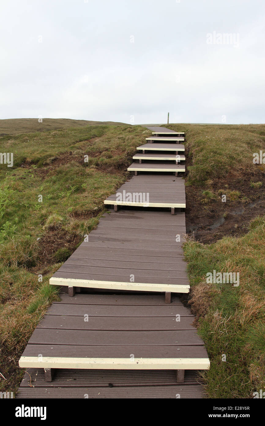 Walking path Hermaness National Nature Reserve Unst Shetland Scotland ...