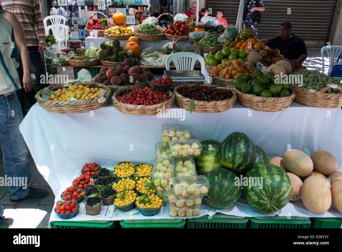 organic fruit and vegetable market Hamra Beirut Lebanon Stock Photo - Alamy