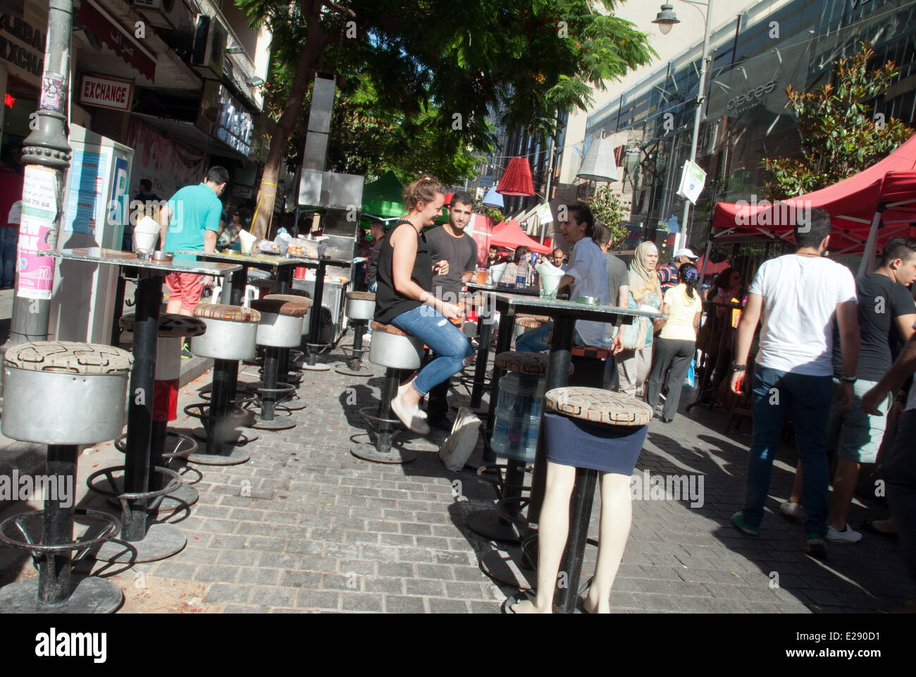 street coffee hamra Beirut Lebanon Stock Photo - Alamy