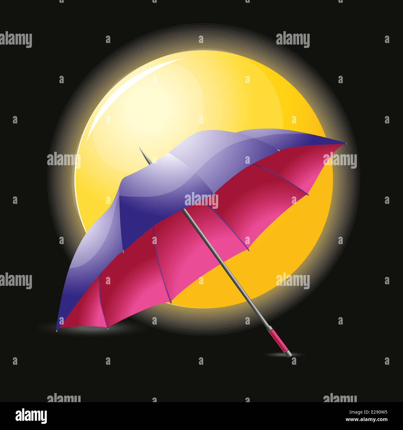 Umbrella sun icon black hi-res stock photography and images - Alamy