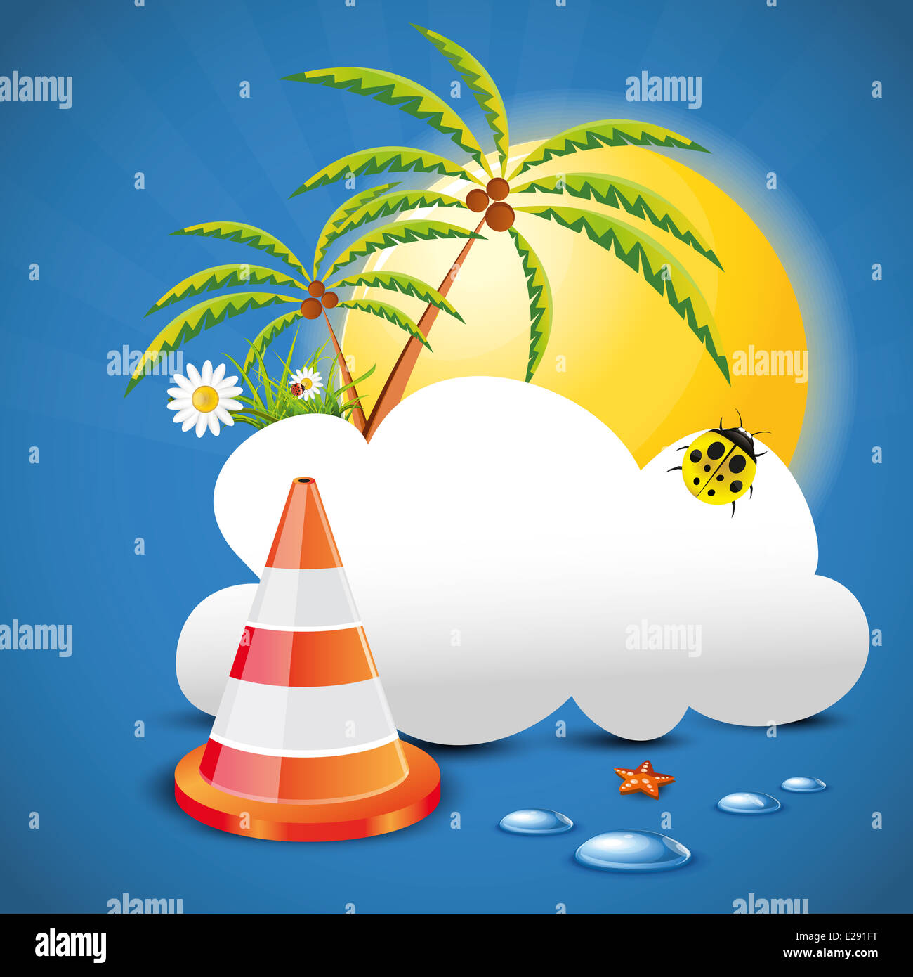 Summer Concept Illustration Design Stock Photo - Alamy