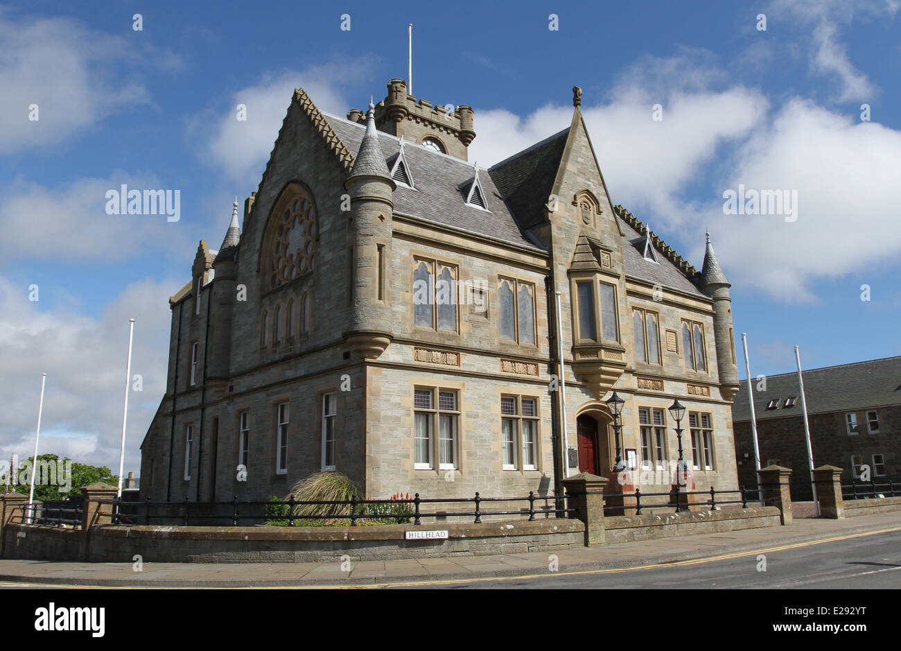 Exterior of Lerwick town hall Shetland Scotland June 2014 Stock Photo ...