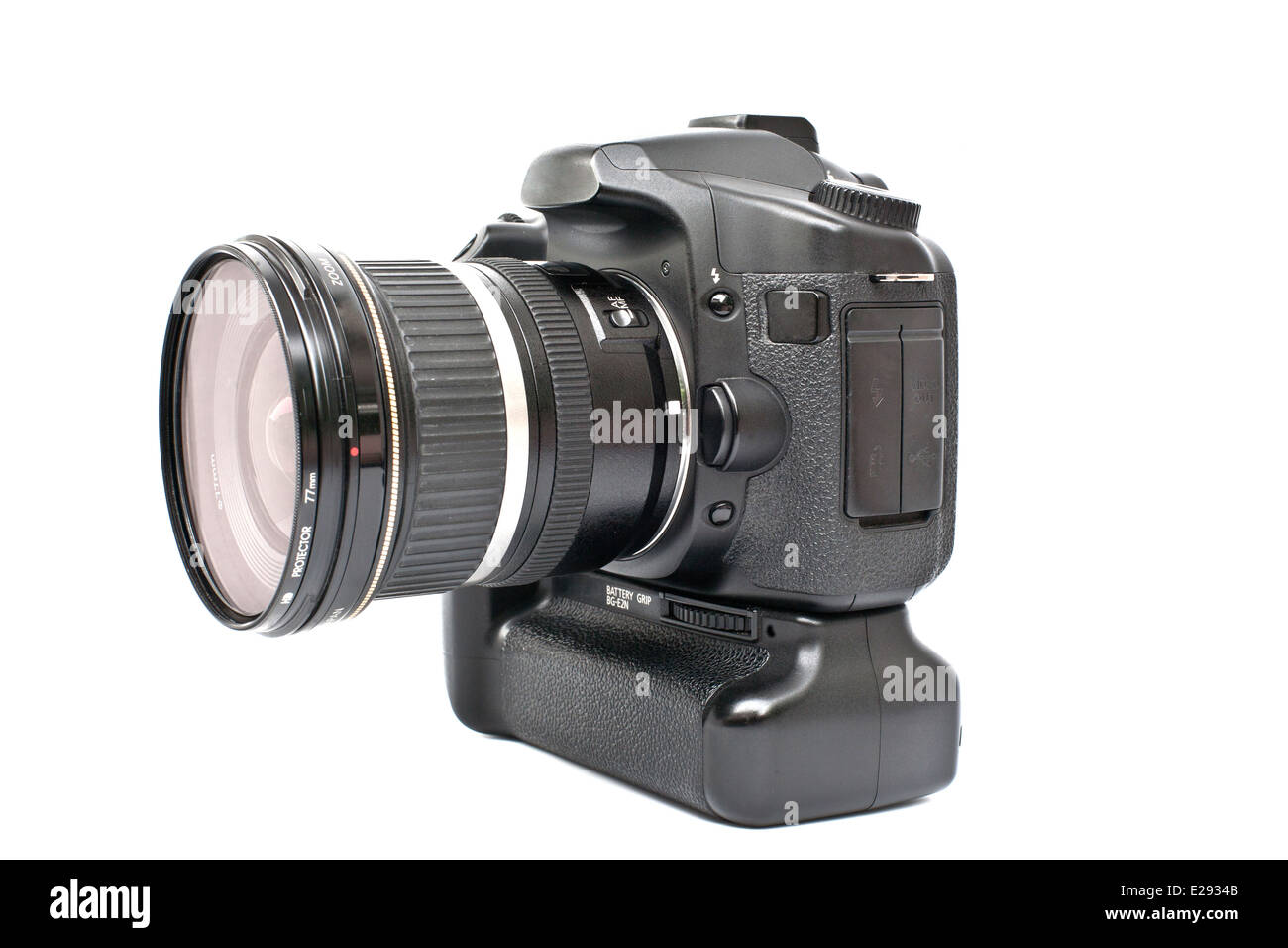 One black camera isolated on white background Stock Photo - Alamy