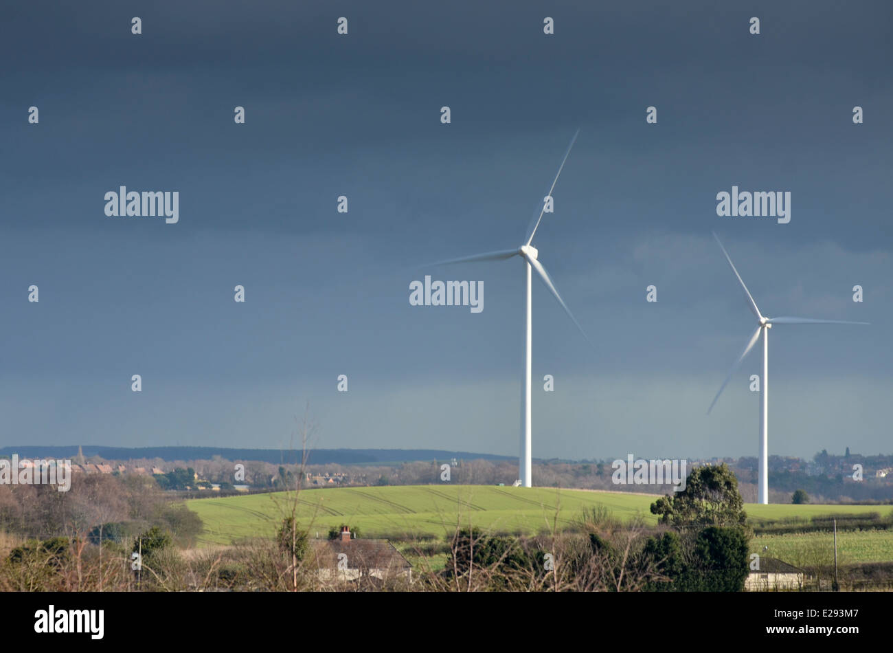 Nottinghamshire Wind Farm, Mansfield Stock Photo - Alamy