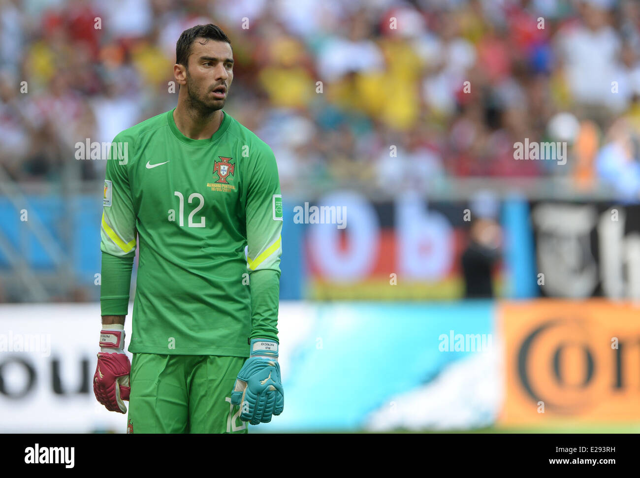 Salvador da Bahia, Brazil. 16th June, 2014. Goalkeeper Rui Patricio of ...