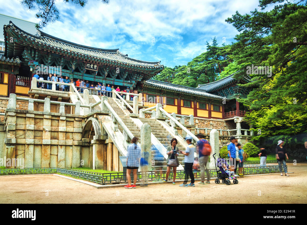 Bulguksa Temple is a famous landmark in Gyeongju, South Korea, and a ...