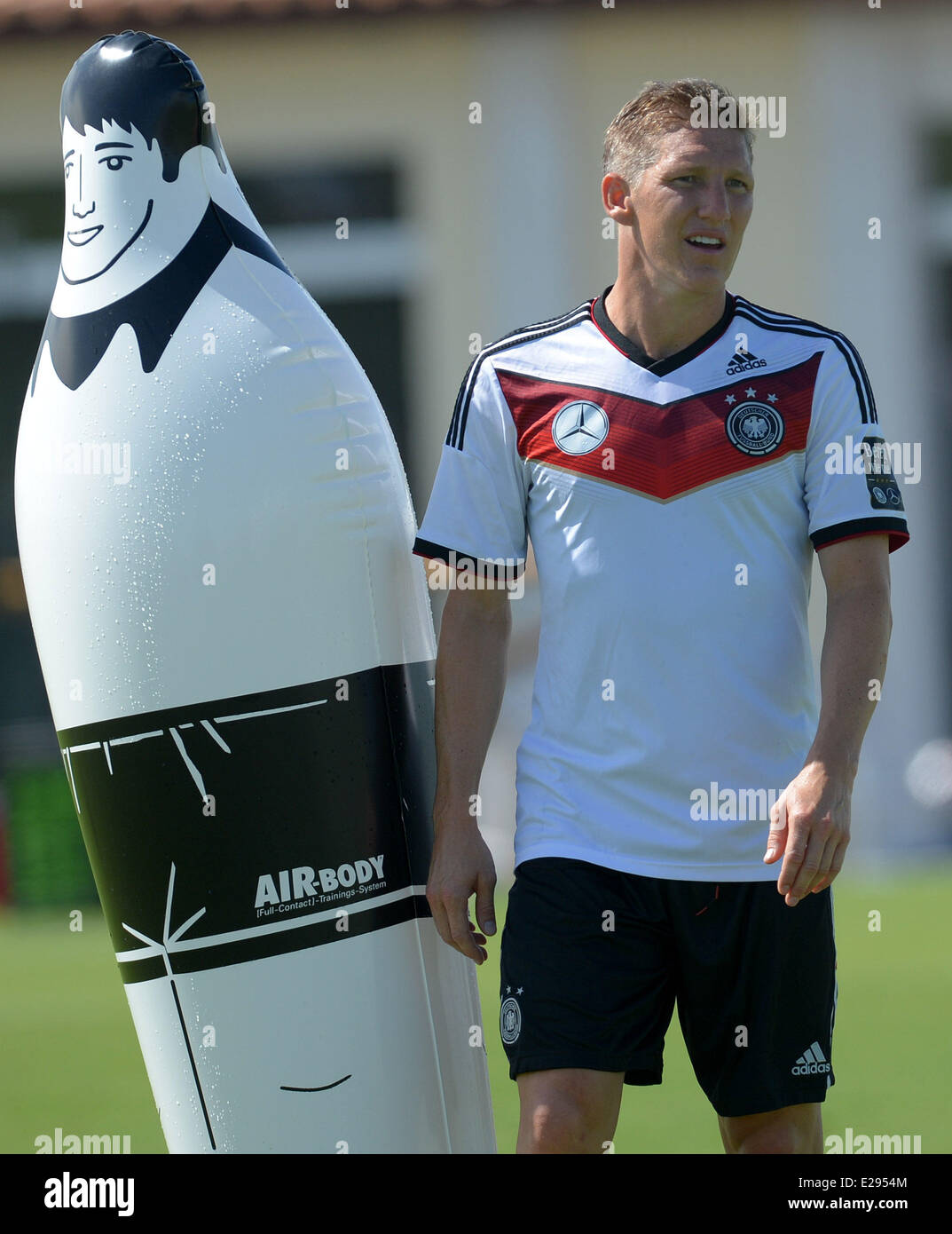 Santo Andre, Brazil. 17th June, 2014. Bastian Schweinsteiger reacts ...