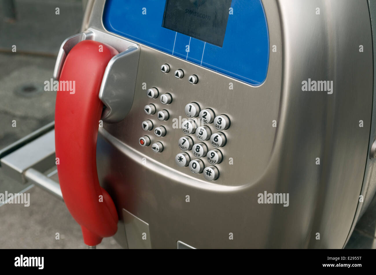Swiss public phone Stock Photo - Alamy