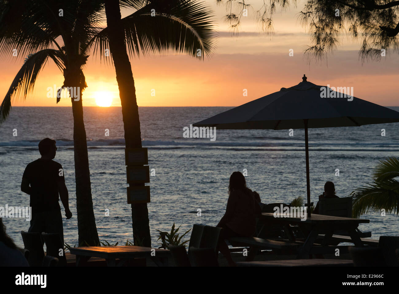 Rarotonga Island. Cook Island. Polynesia. South Pacific Ocean. Sunset ...