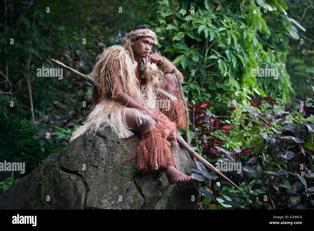 Rarotonga Island. Cook Island. Polynesia. South Pacific Ocean. A man ...