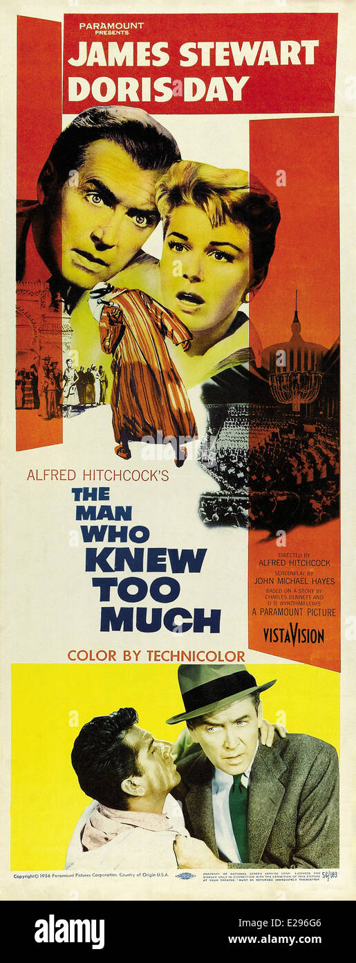 The Man Who Knew Too Much - Movie Poster - Director : Alfred Hitchcock ...