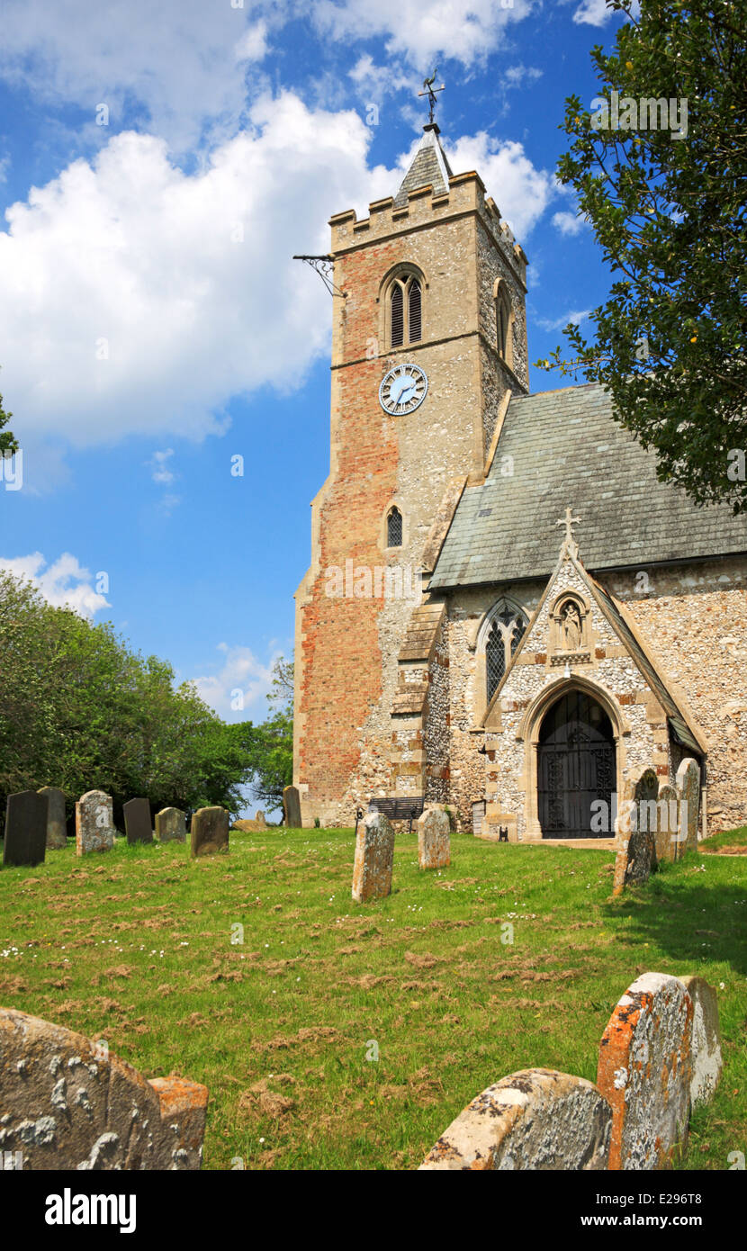 A view of the tower and south porch of the parish church of St Andrew ...