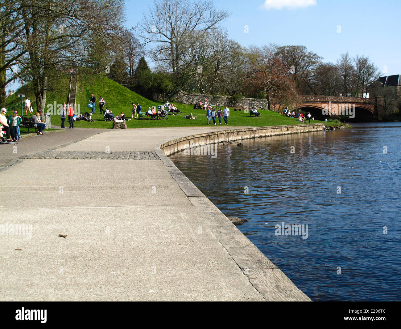 Callander Meadows park and River Teith Stock Photo - Alamy