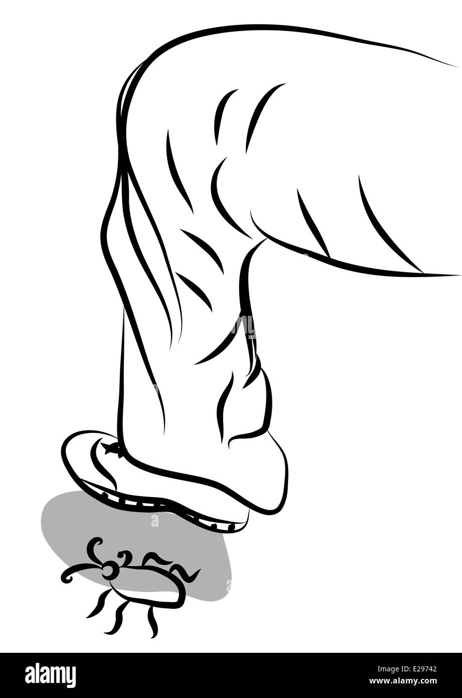 crush a cockroach Stock Photo - Alamy