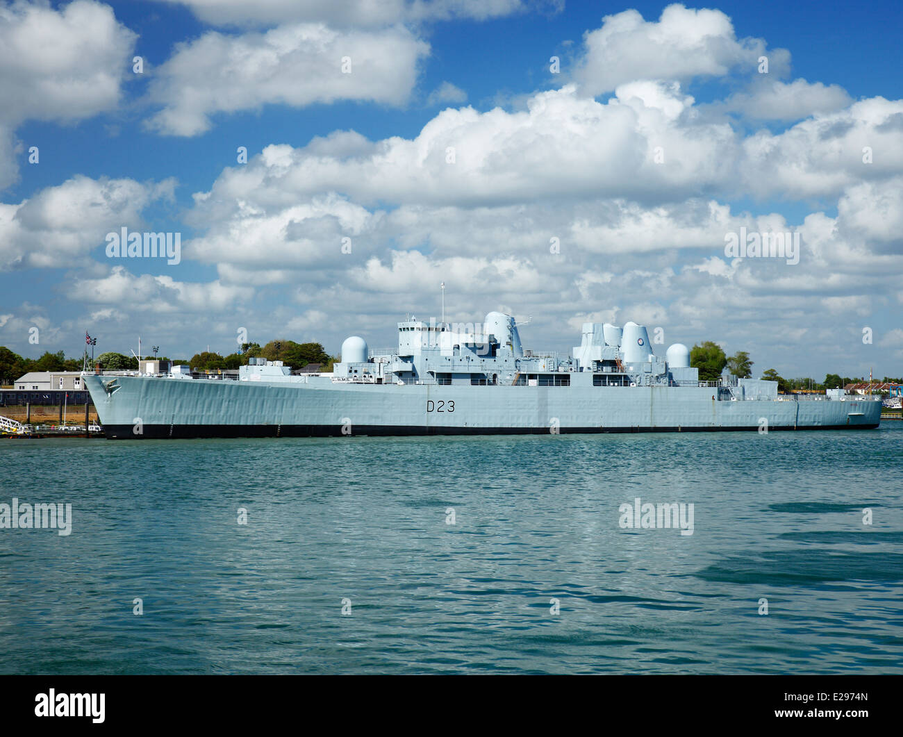 HMS Bristol D23, a type 82 destroyer at Whale Island, Portsmouth ...