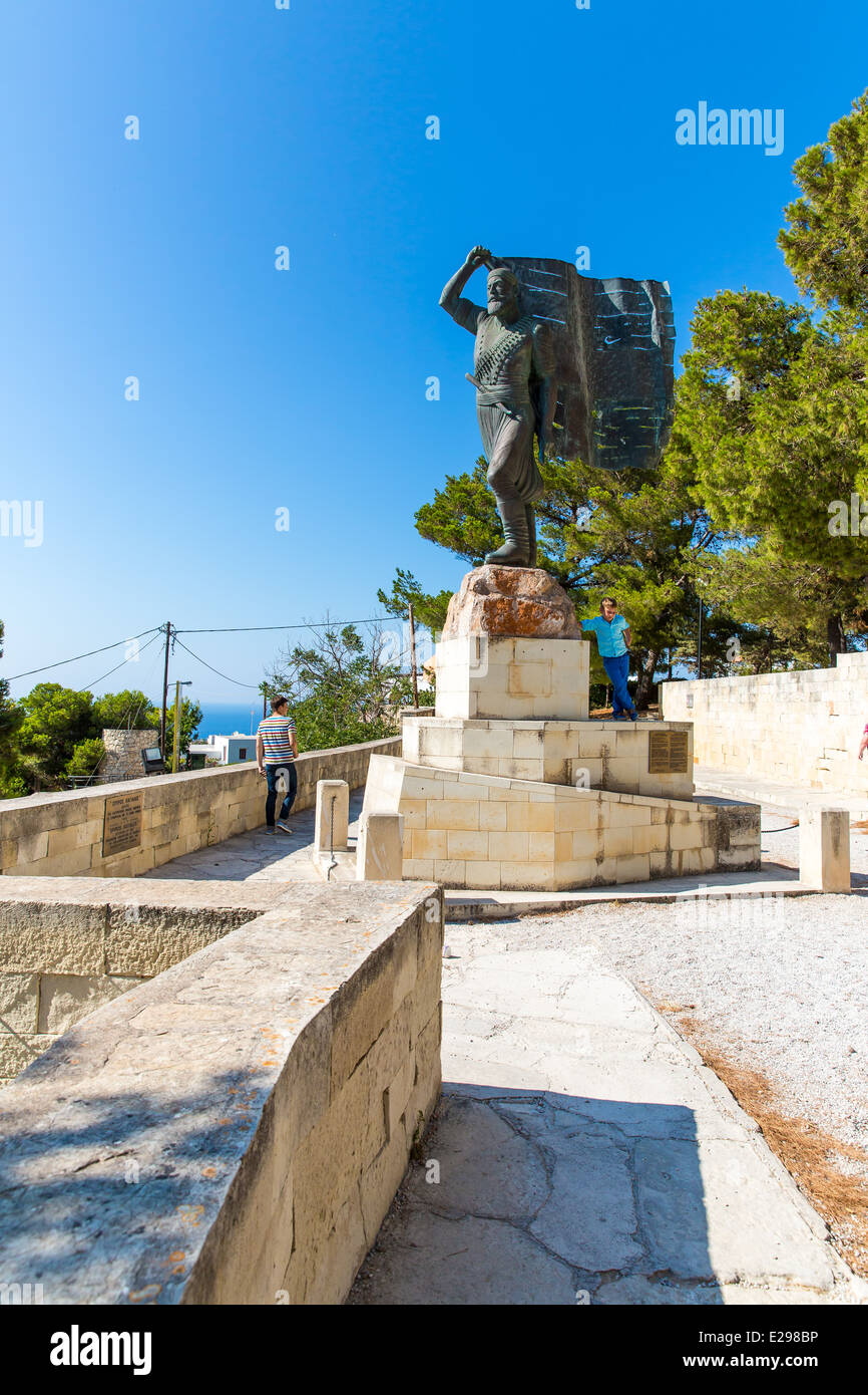 Monuments and sculptures Greece, Chania, Crete.Traditional pictorial ...