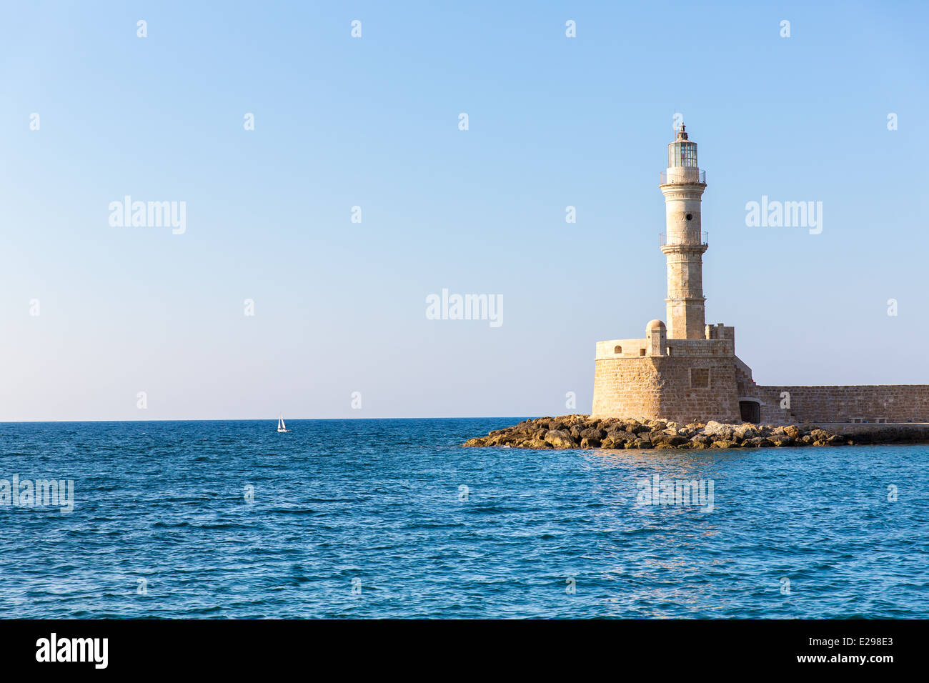 Chania town (Crete,Greece), light house Stock Photo - Alamy