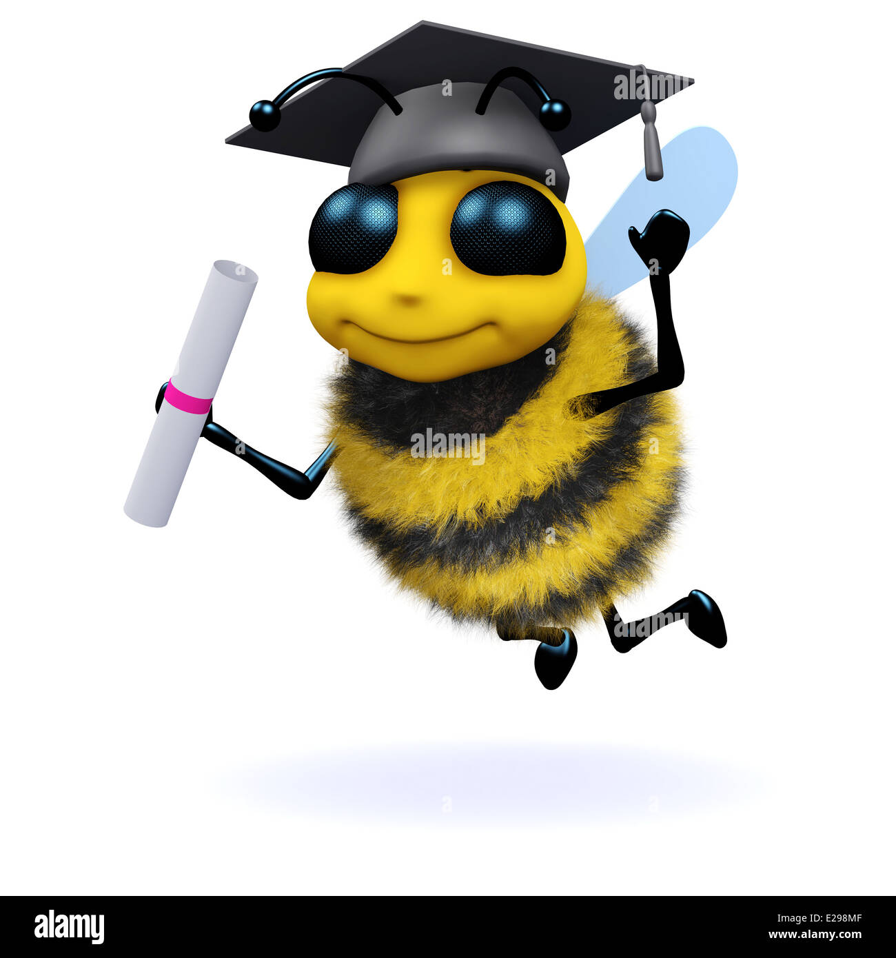 3d Honey bee has graduated with honours Stock Photo - Alamy