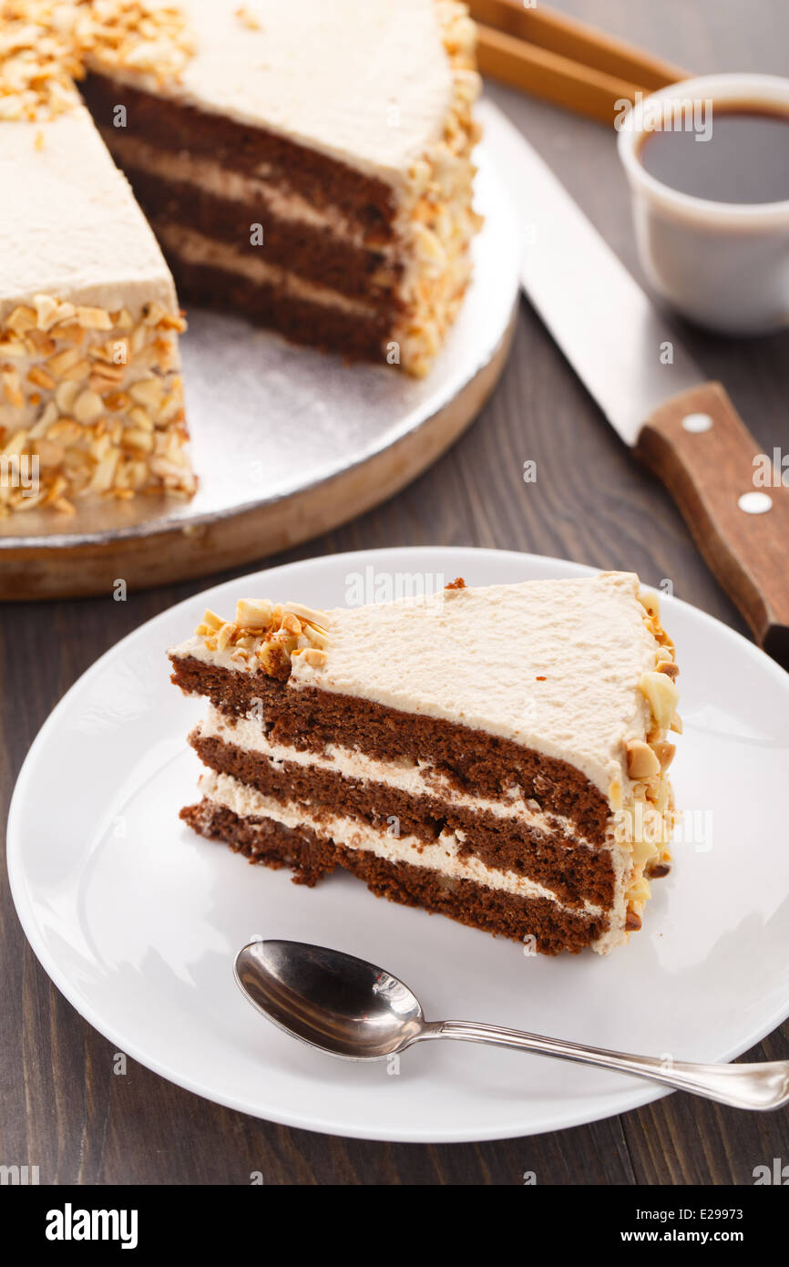 Moco cake with almond Stock Photo - Alamy