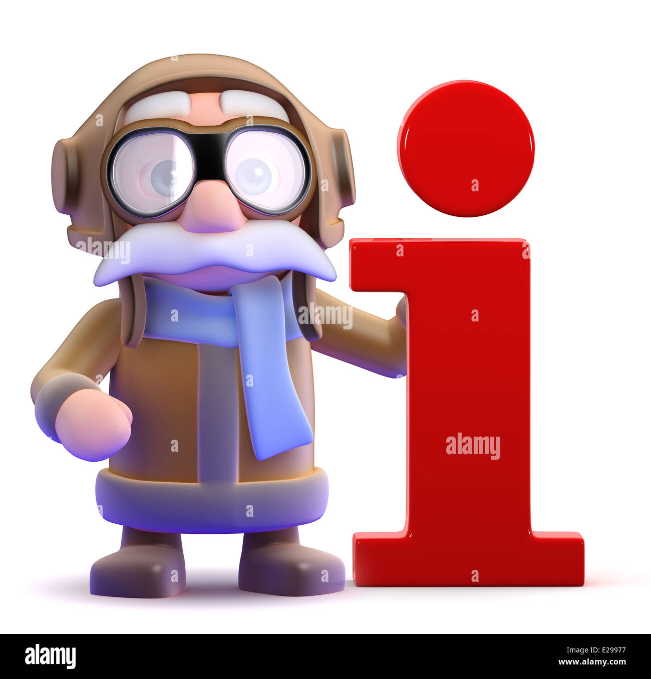 3d Airline pilot with information symbol Stock Photo - Alamy